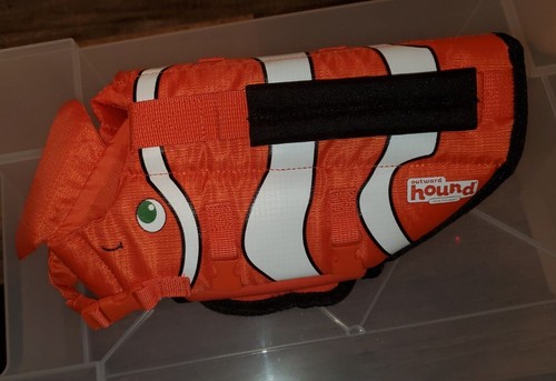 OUTWARD HOUND ORANGE CLOWN FISH NEMO FLOATIE LIFE VEST JACKET DOG PET X ...
