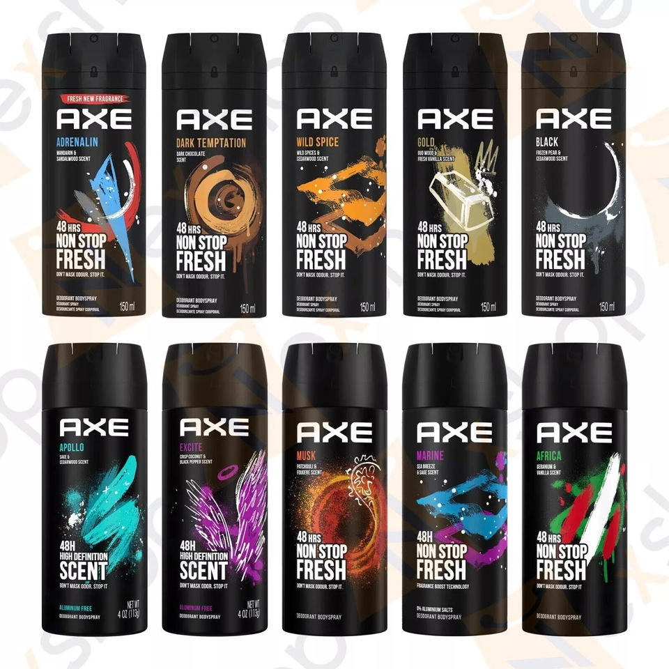 24 Pack of AXE Body Spray Deodorant Mix Within The Available Kinds ...