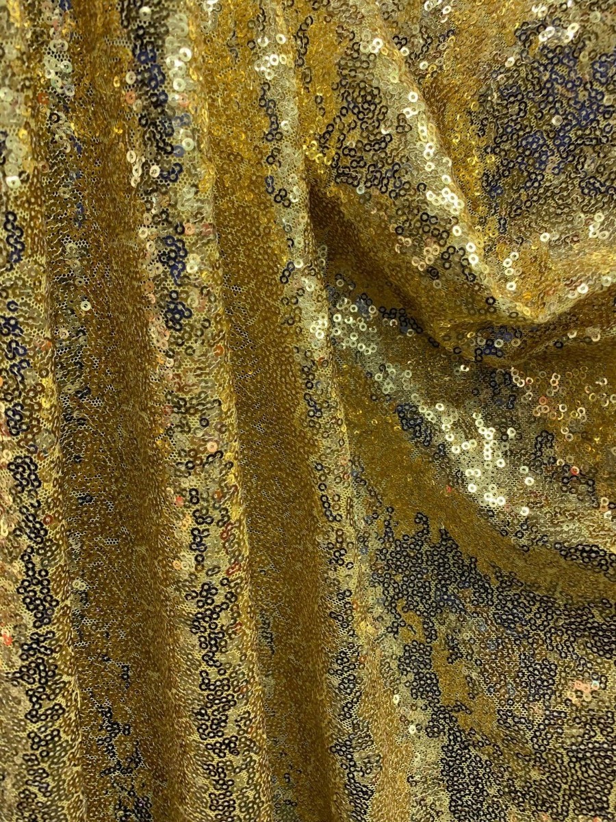 Gold Sequin Mesh Fabric Glitz Sequin & Mesh Creative Gold | Medium