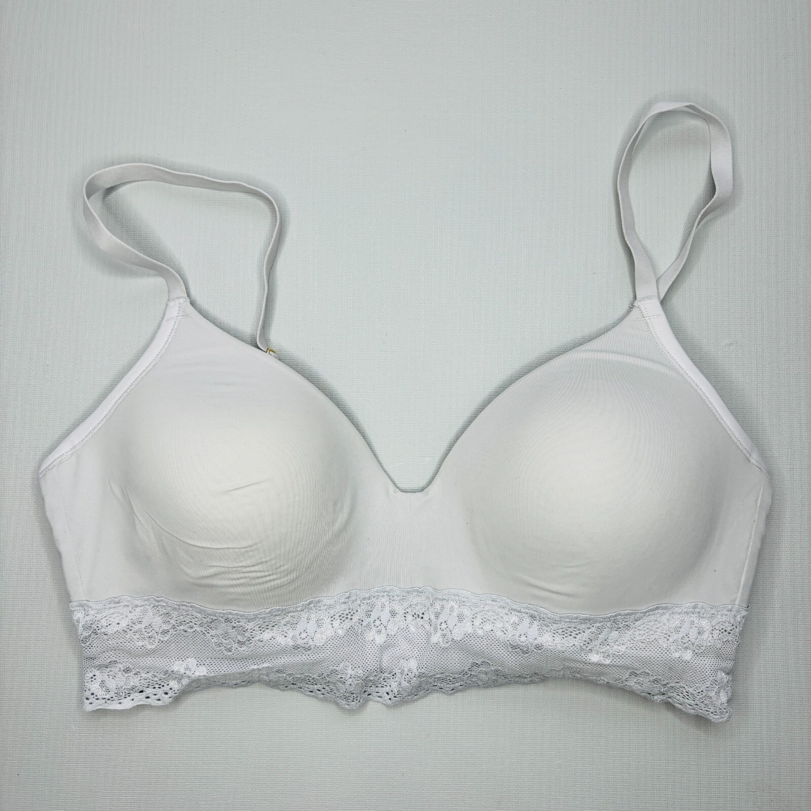 Natori Bra 32D Wire Free Gray Satin Contour Cups Adjustable Straps ...