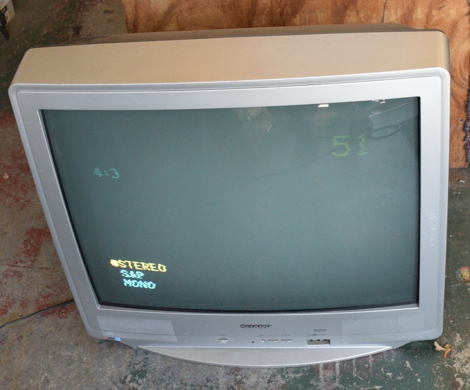 SHARP 32SC260 32" CRT TV WITH COMPONENT INPUTS VINTAGE GAMING | eBay