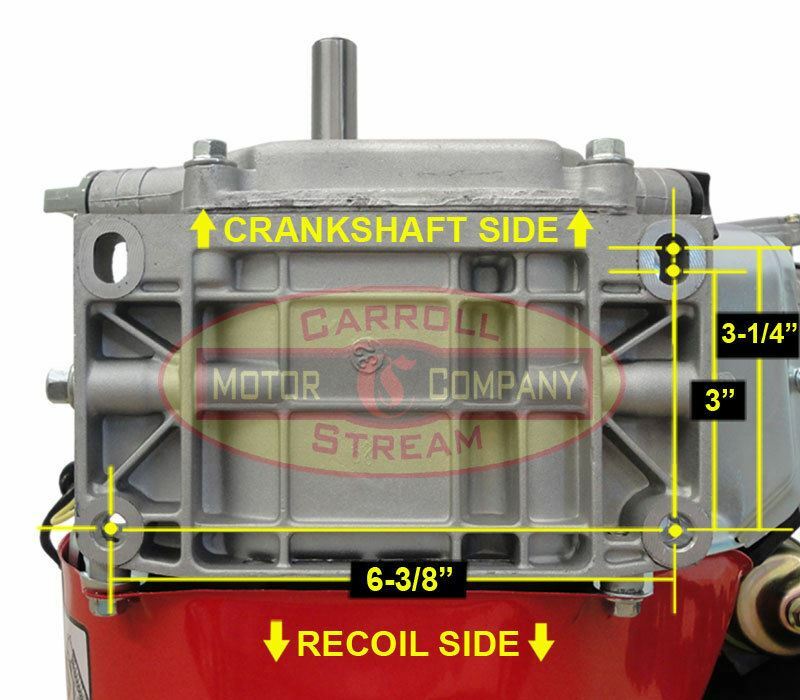 New 6.5HP 6:1 Gear Reduction Gas Engine Cement Mixer Side Shaft Pull ...