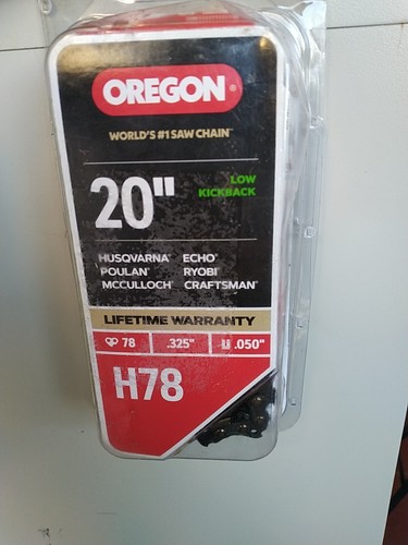 Oregon Control Cut Low Kickback 20" Chain 78 Links .325"Pitch H78 New ...