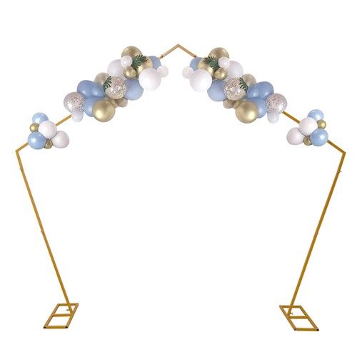 Gold Metal Wedding Balloon Arch Frame Large Backdrop Stand 8.5ft Tall X ...