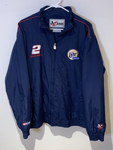 Chase Authentics Rusty Wallace Nascar Miller Lite Racing Jacket Mens M ...