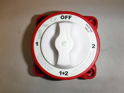BLUE SEA 4 POSITION E SERIES BATTERY SWITCH RED # 9001E | eBay