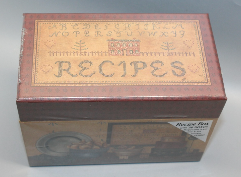 Legacy Publishing Group Recipe Box with 50 Recipe Cards and 8 Tab ...