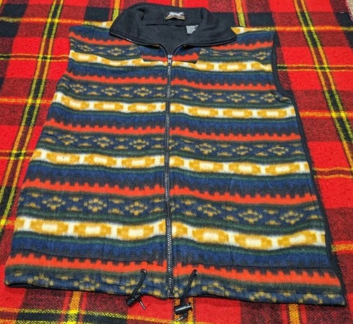 Vintage Men's Impact Aztec Southwest Print Full Zip Vest Sz M | eBay
