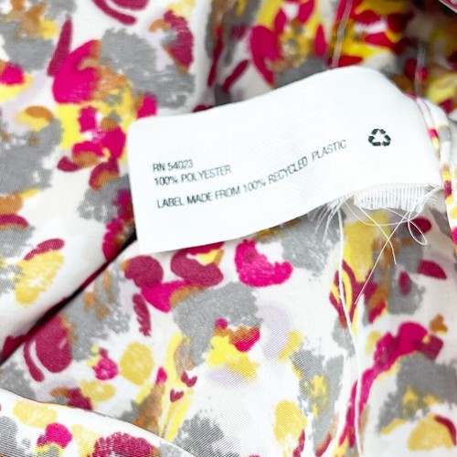 Gap Floral Long Sleeve Blouse Multicolor Abstract Print M Button ...