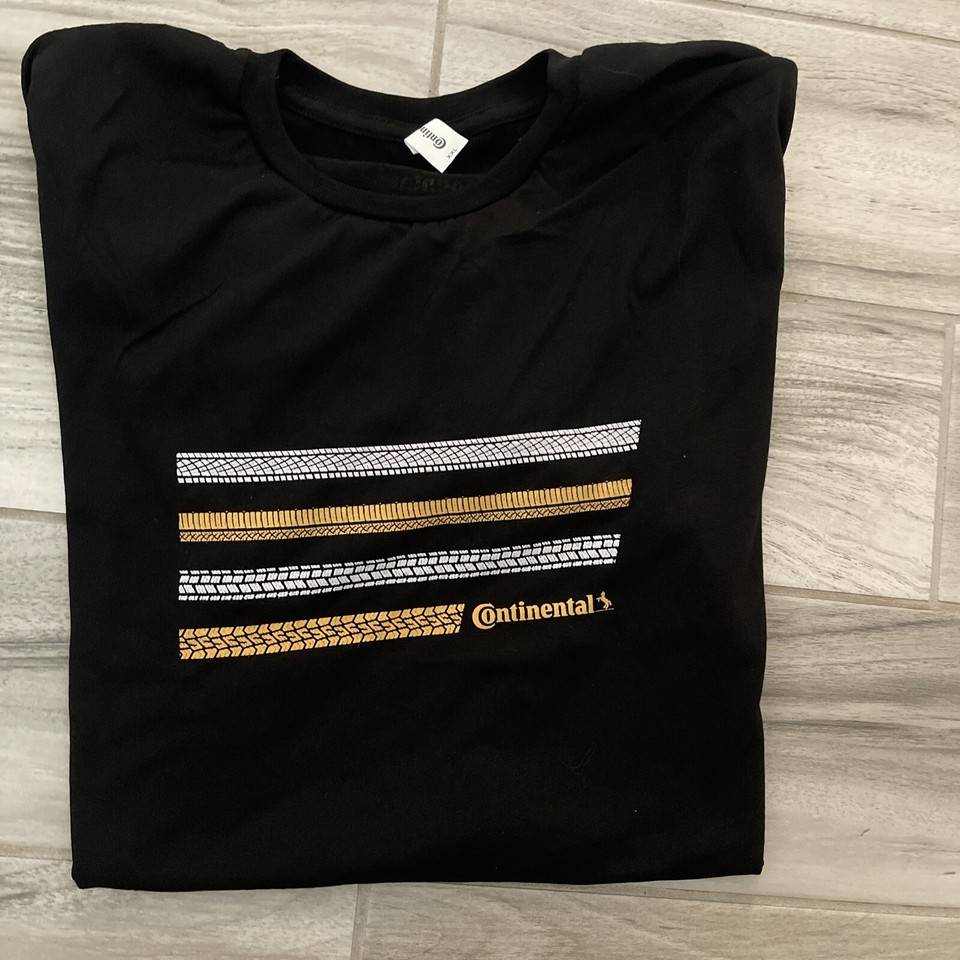 Continental Tires T Shirt Black XXL Horse Logo Motorcycle Bicycle Road ...