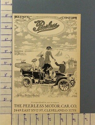 1909 PEERLESS MOTOR CAR EDWARDIAN AUTO CLEVELAND NAUTICAL HISTORIC AD A ...
