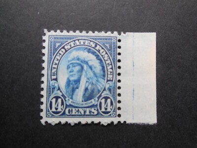 #695 14c Indian Chief Plate MVLH OG F/VF "Includes New Mount" #2 | eBay
