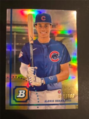 2022 Bowman Heritage Chrome Refractor #BHPC-82 Alexis Hernandez Cubs ...