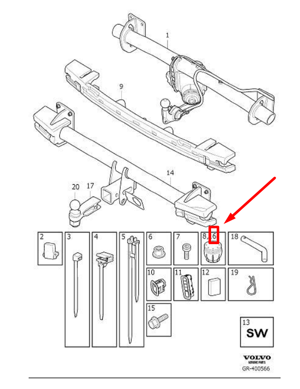 VOLVO XC40 TRAILER HITCH BALL CAP 31439260 GENUINE for sale online | eBay