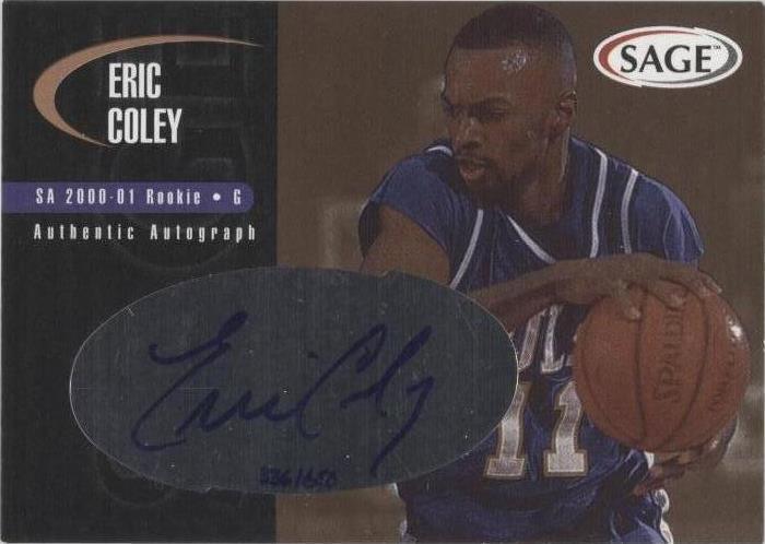 2000 Sage - Authentic Autograph Eric Coley #A7 Bronze /650 (AU, RC) for ...