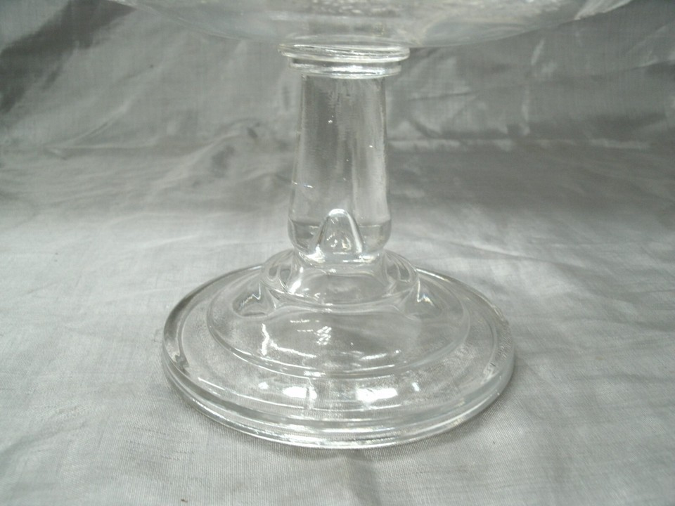 Antique EAPG Bryce BARLEY Capitola Higbee 6+" T x 8+" Compote ...