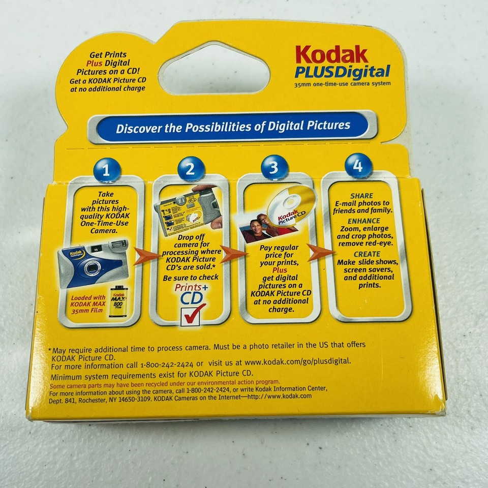 Kodak Plus Digital One Time Use Disposable 35mm Camera 27 ex Exp. 12/ ...