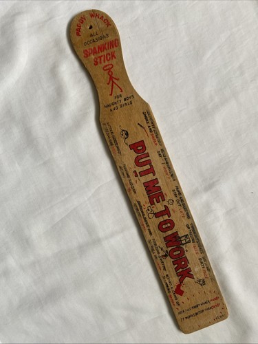 Vintage Wooden Novelty Spanking Stick - Paddy Whack - For Naughty Boys ...