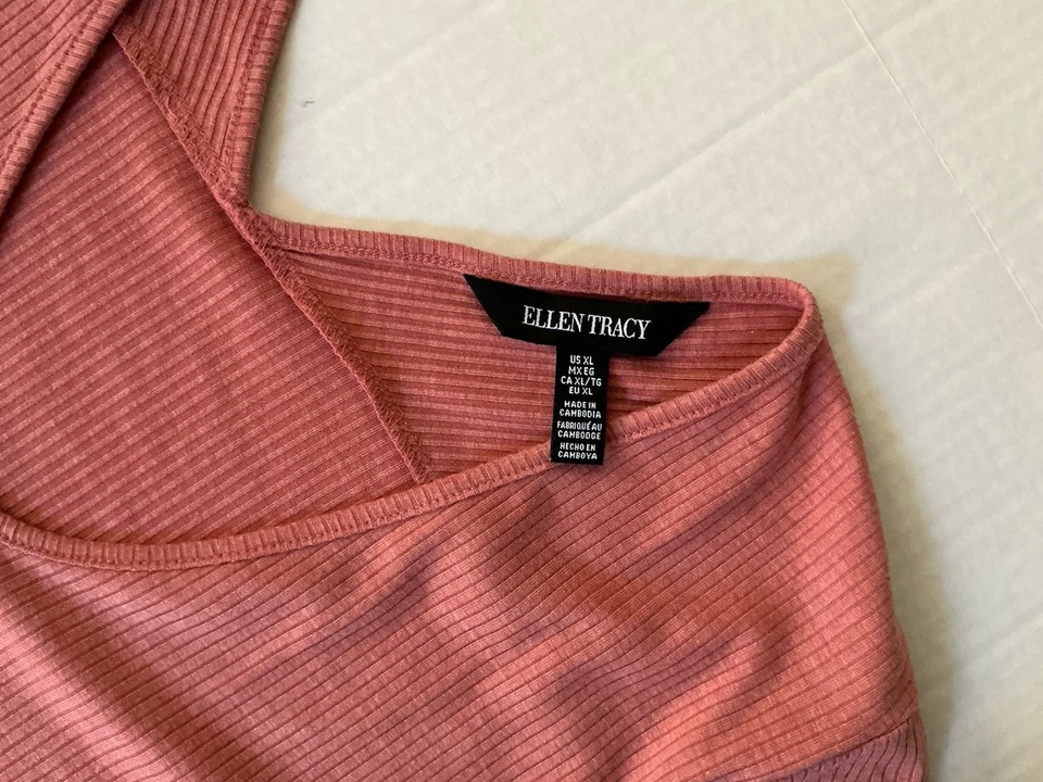 Cute Ellen Tracy Scoop Neck Blouson Size XL Long Sleeve Solid Knit ...