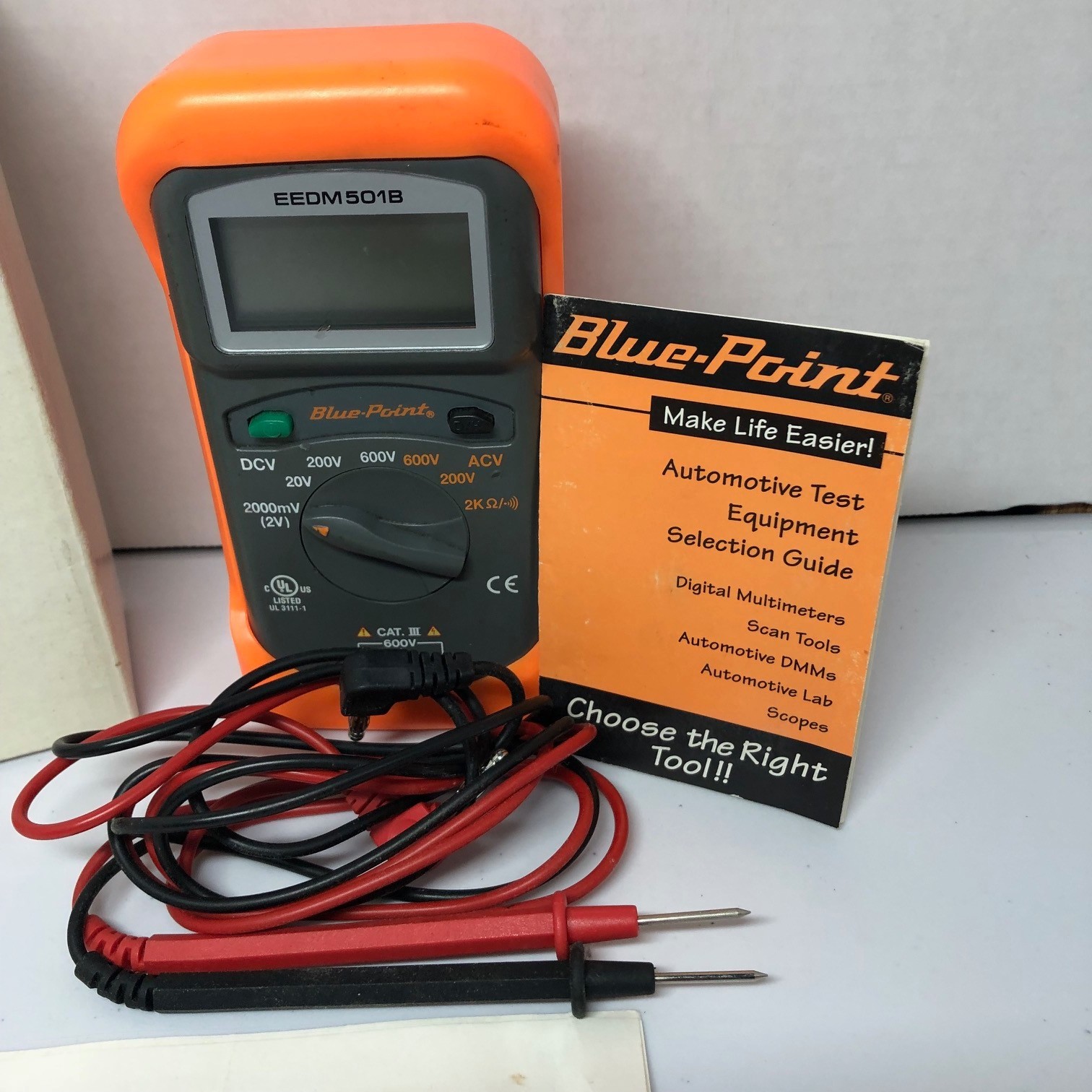 BLUE-POINT EEDM501B MULTIMETER w/LEADS, CASE, MANUAL & BOX | eBay