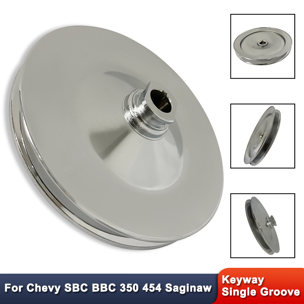 For Chevy SBC BBC 350 354 Chrome Single Groove Power Steering Pump ...
