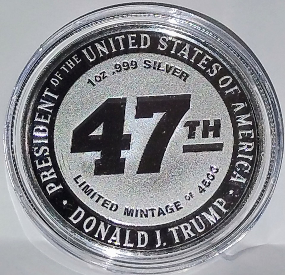 1 Oz Silver TRUMP "ELECT TRUMP FOR A THIRD TIME" Coin Limited Edition ...