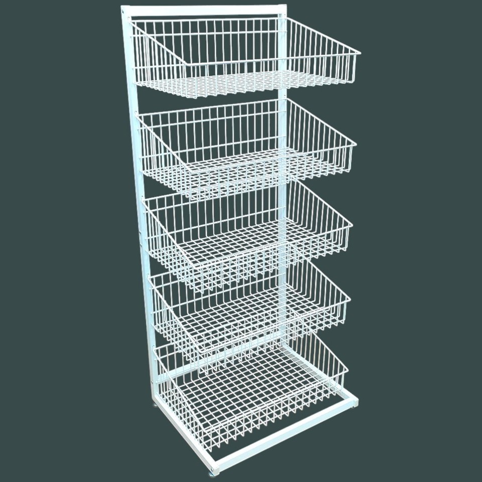 Retail Shop Supermarkets Stacking Shopping Baskets Metal Plastic Retail ...