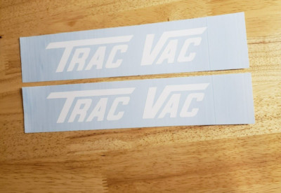 trac vac tracvac Decals Stickers LEAF VAC 10" GLOSS WHITE (2) Fast USA ...