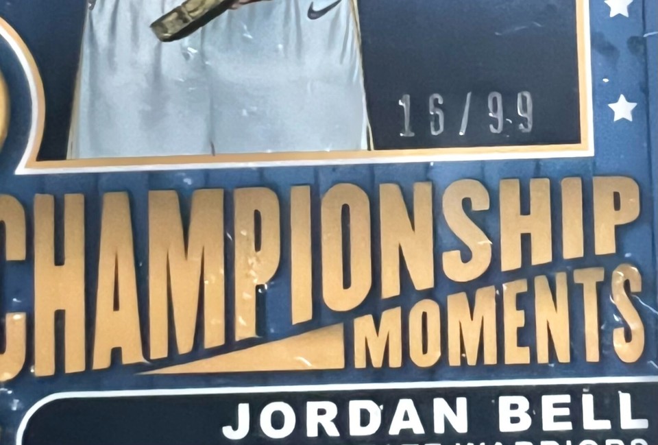 2018-19 Panini NBA Hoops Championship Moments Jordan Bell #86 (#16/99 ...
