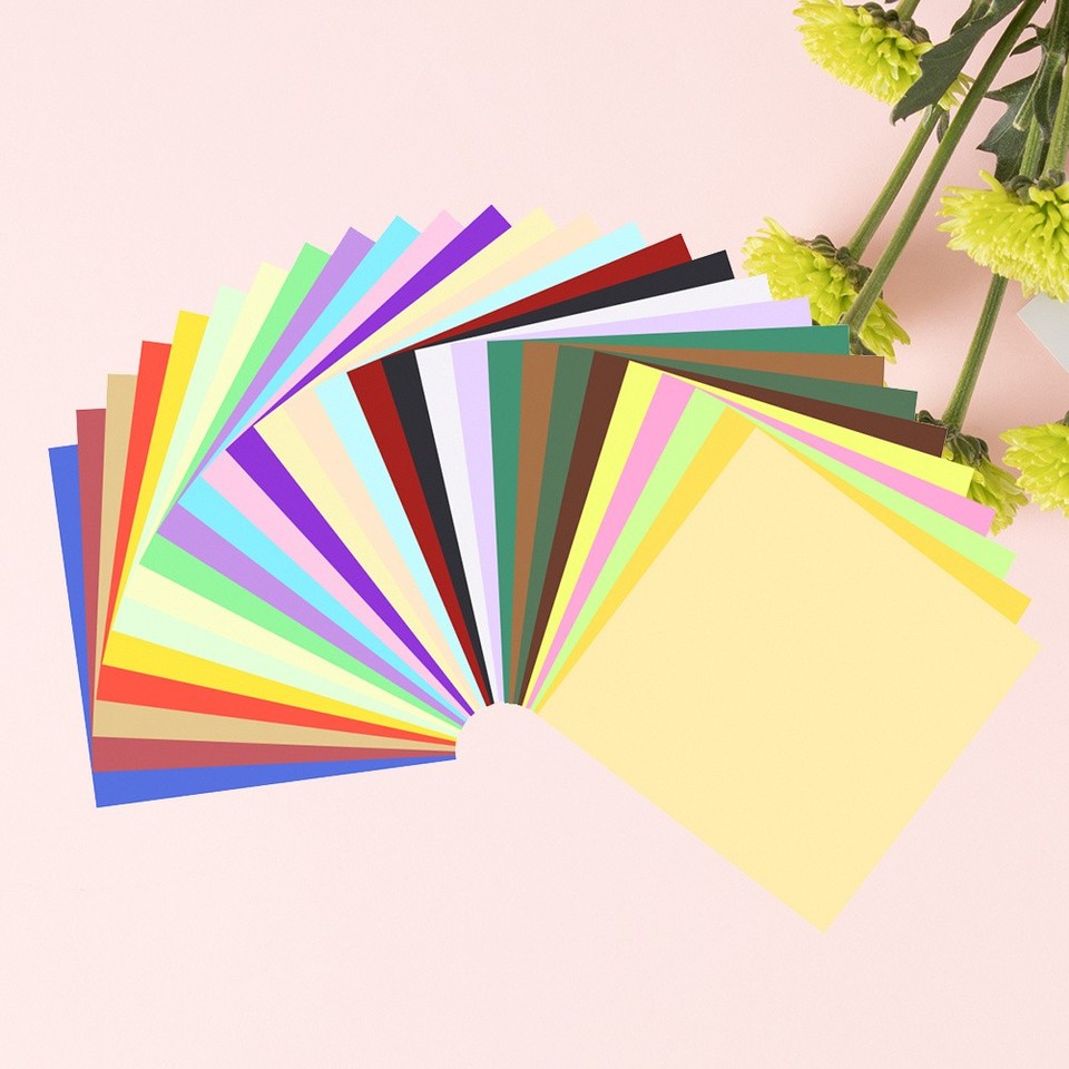 250 Pcs Hand Craft Paper Origami Kit Colored Cardstock Coloured for ...