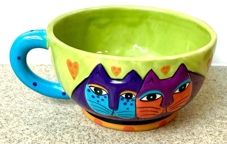Laurel Burch Cat Soup Mug Ganz Ceramic Coffee Soup Cup | eBay