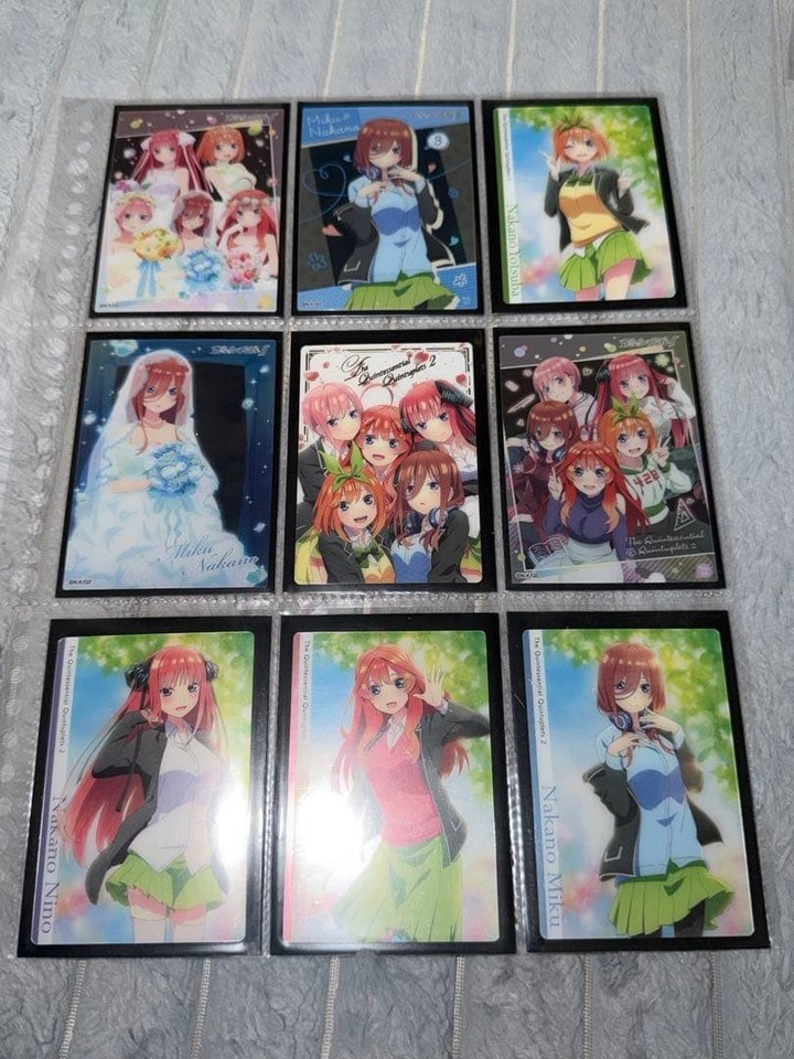 The Quintessential Quintuplets Card Set 156 pieces including wafers and ...