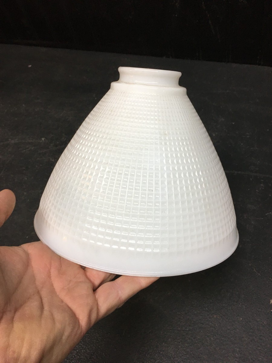 Vintage Milk Glass Waffle Shade