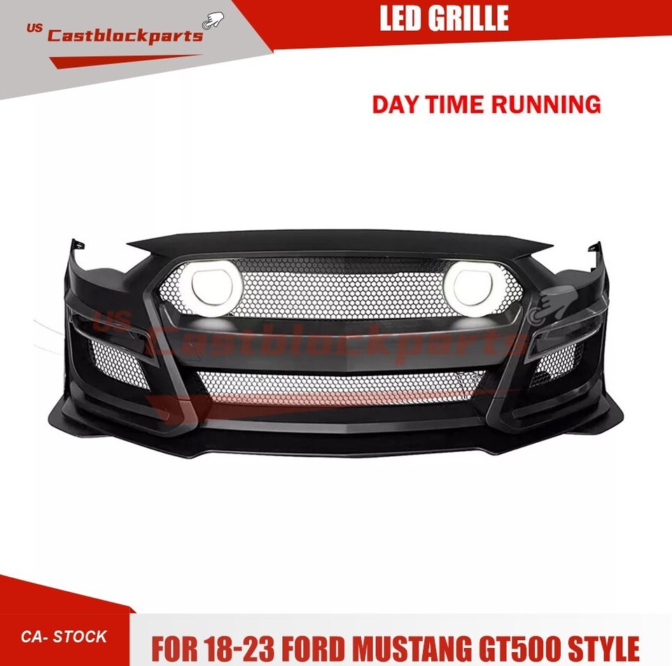 LED Grille Lights For 2018-2023 Ford Mustang GT500 Style Front Bumper ...
