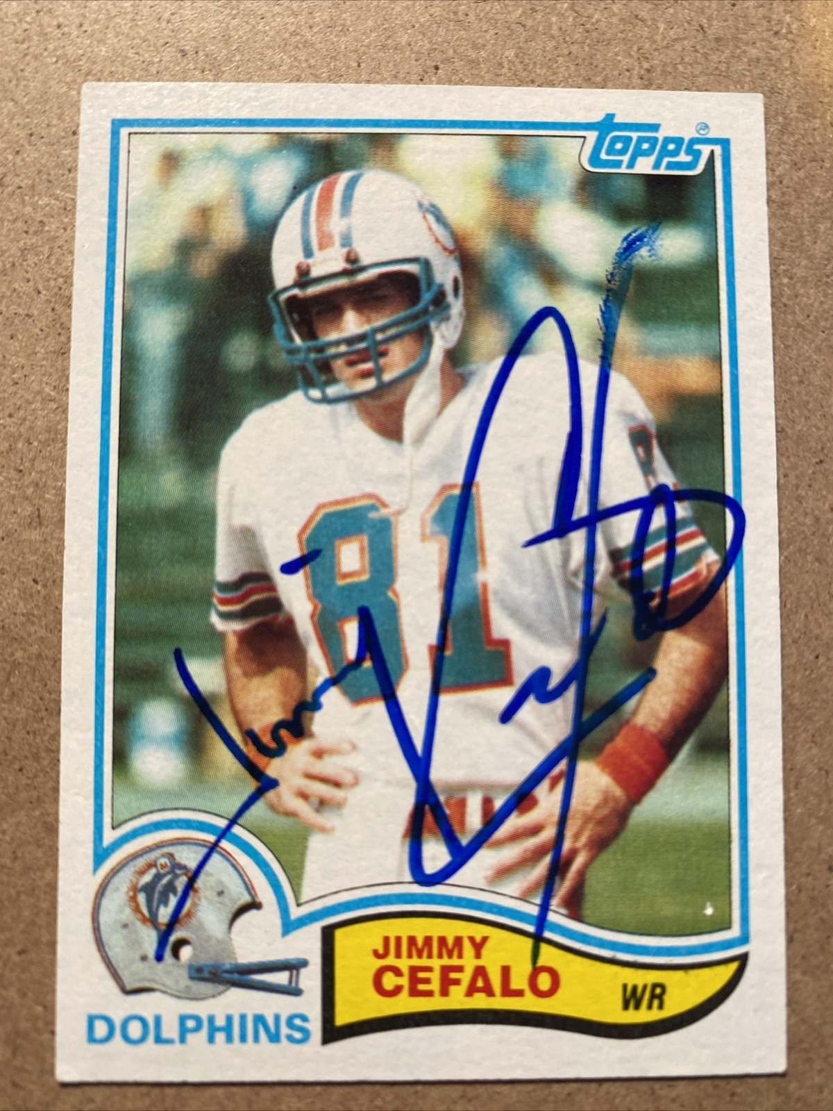 JIMMY CEFALO 1982 Topps #128 AUTOGRAPHED AUTO Card MIAMI DOLPHINS | eBay