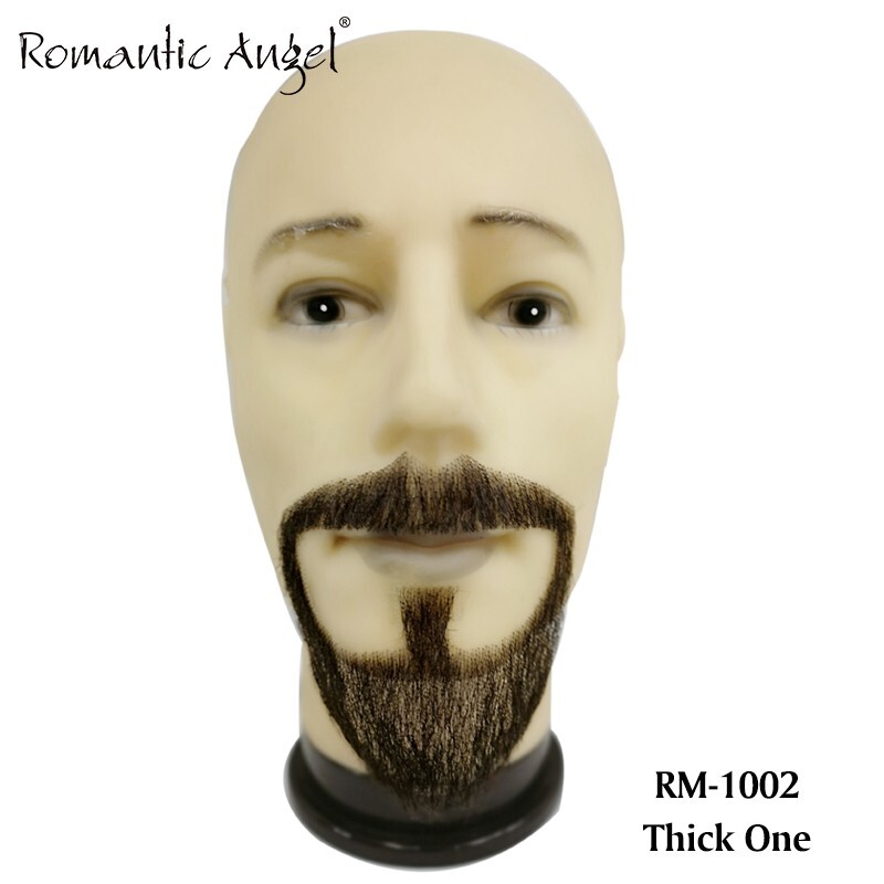 Reusable Men's Fake Beard Full hand made Face Beard Mustache Van Dyke ...
