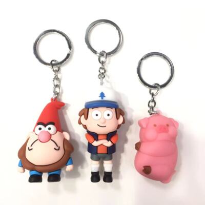New GravityFalls Dipper Waddles Gnome Keyring Keychain Bag Pendant ...