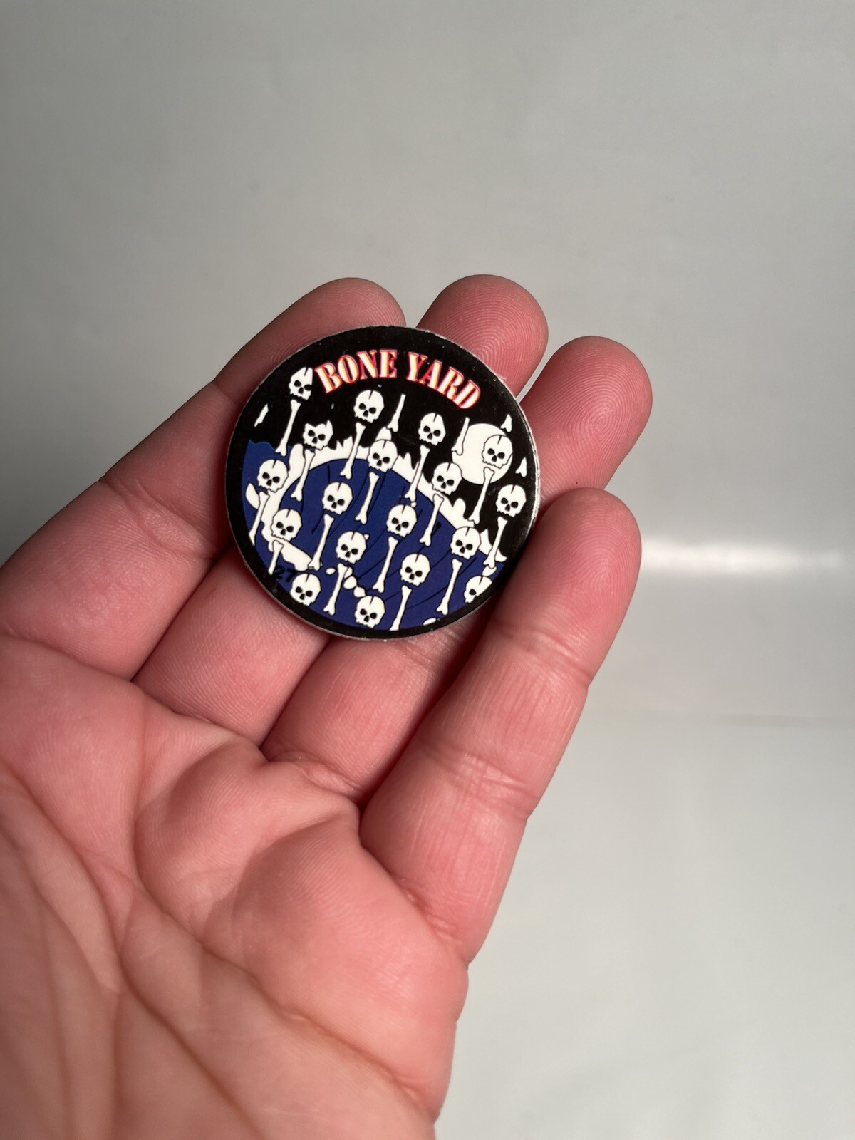 Vntg POG 1990s Bone Yard Skull Femur Skeleton Graves Milk Bottle Cap ...