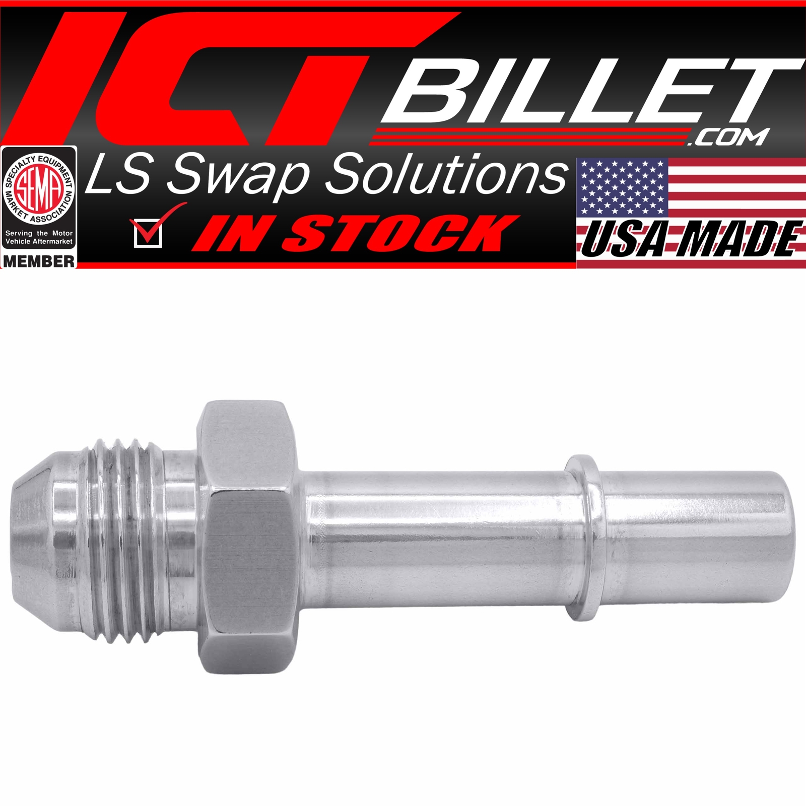 Quick Connect Male 1/2 Fuel Rail Hose to -8AN Adapter Fitting LS LS1 ...