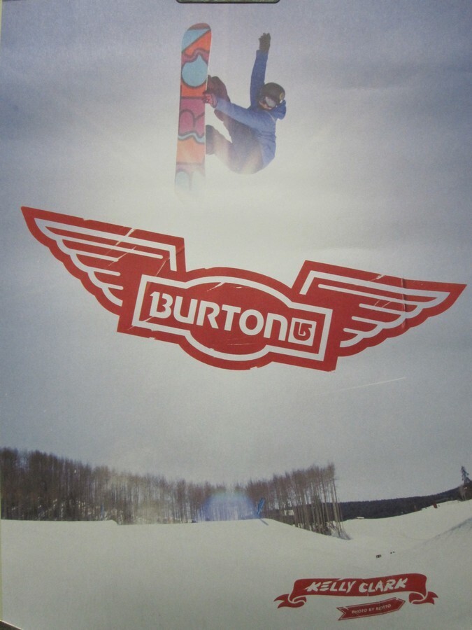 BURTON snowboards 2013 KELLY CLARK/ZAK HALE promo poster New Old Stock ...