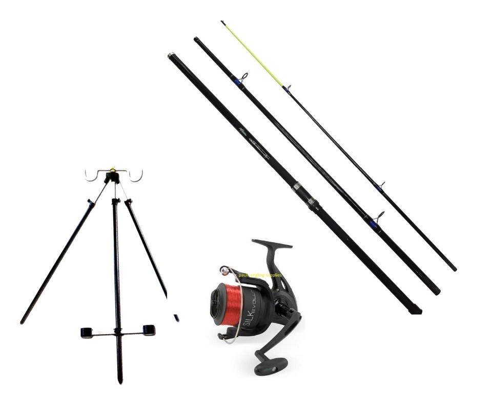 14ft Sea Fishing Beach Beachcasting Rod Ocean Reel Tripod Kit Set | eBay UK