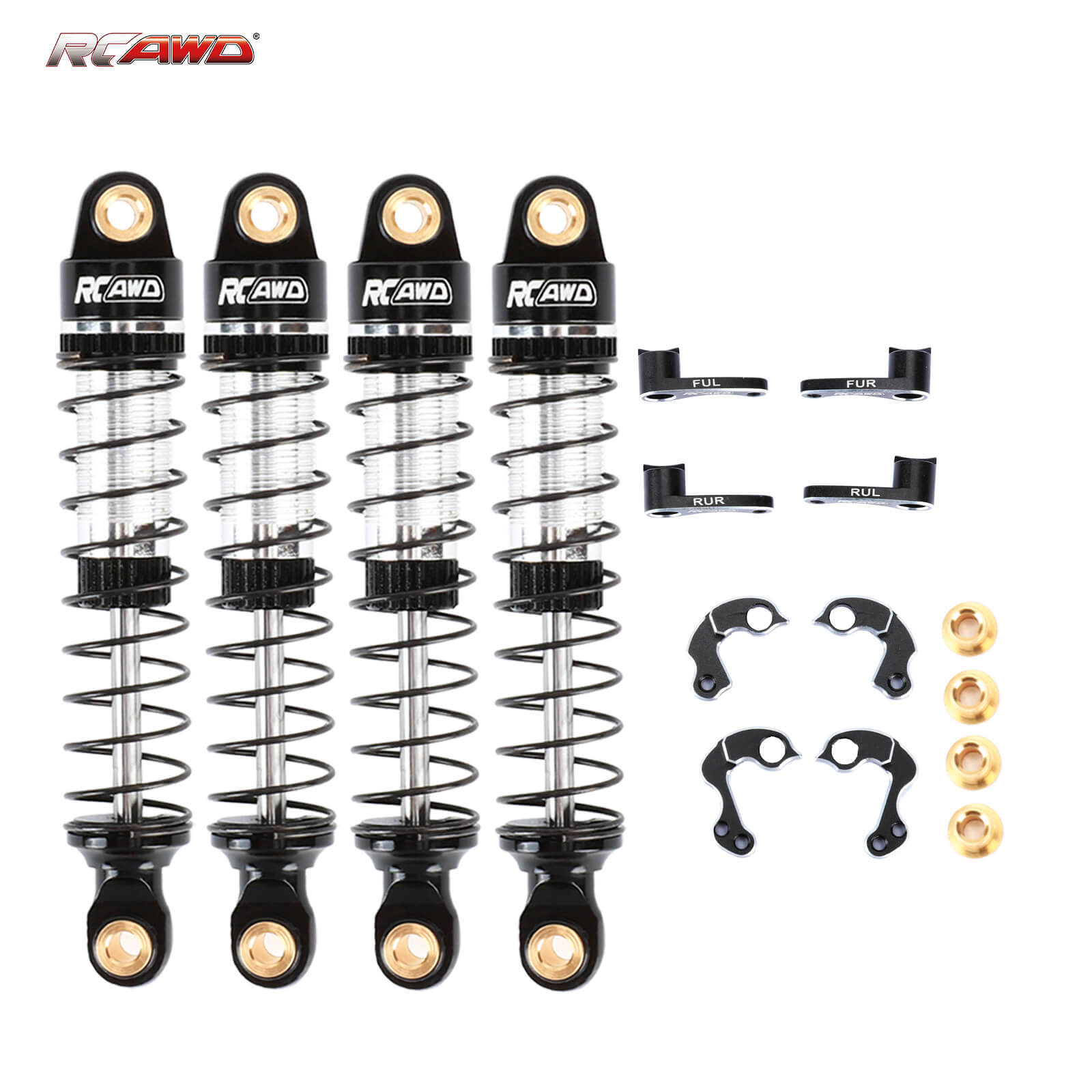 RCAWD TRX4M High Trail 65MM Shock Flex Blades Oil Type for 1/18 TRX4M ...