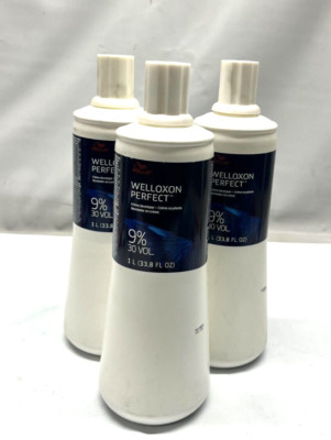 Lot of 3 - Wella Welloxon Perfect Creme Peroxide Developer 9% 1 L, 30 ...