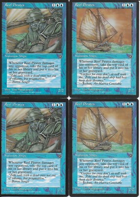 MTG: REEF PIRATES dual art Homelands COMMON; played, Excellent ...