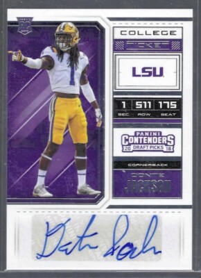DONTE JACKSON 2018 CONTENDERS DRAFT PICKS COLLEGE TICKET AUTO RC #287 ...