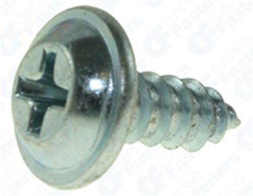 AMZ Clips And Fasteners 100 #10 X 1/2" Phillips Flat Top Washer Head ...