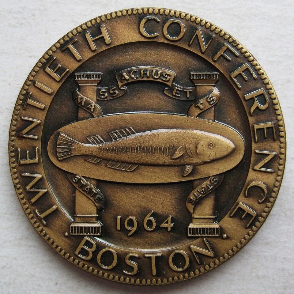 NICE U.S. 1964 NENA 20TH CONVENTION, BOSTON, MA BRONZE MEDAL (38MM) | eBay