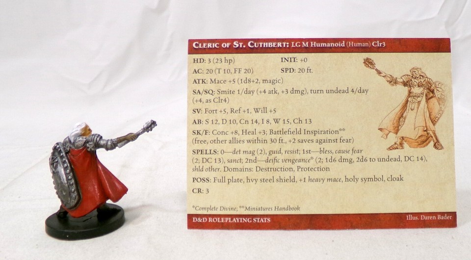Wizards of the Coast D&D Aberrations Cleric of St Cuthbert Miniature | eBay
