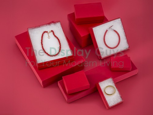 BULK 3.2x2.2x1 Cardboard #32 JEWELRY GIFT BOXES Cotton Fill Kraft Small ...