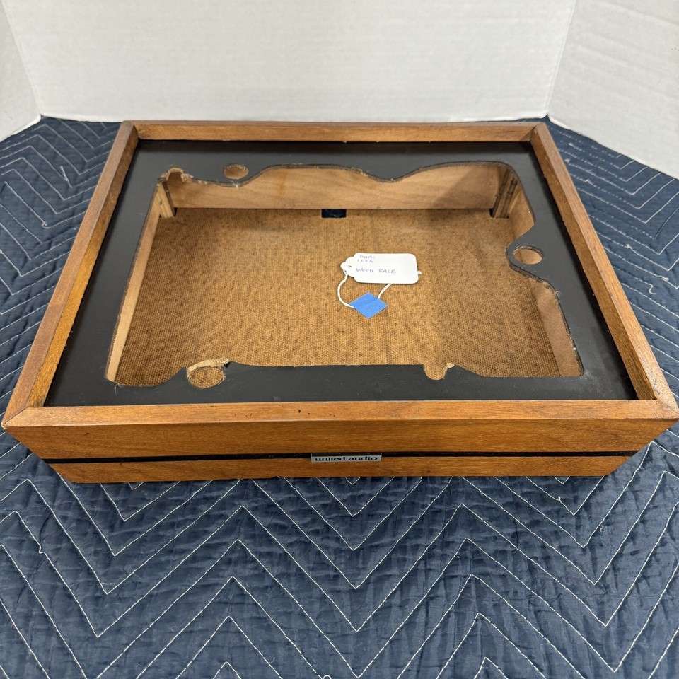 DUAL 1225 ORIGINAL WOOD PLINTH BASE WITH BOTTOM - EXCELLENT CONDITION ...